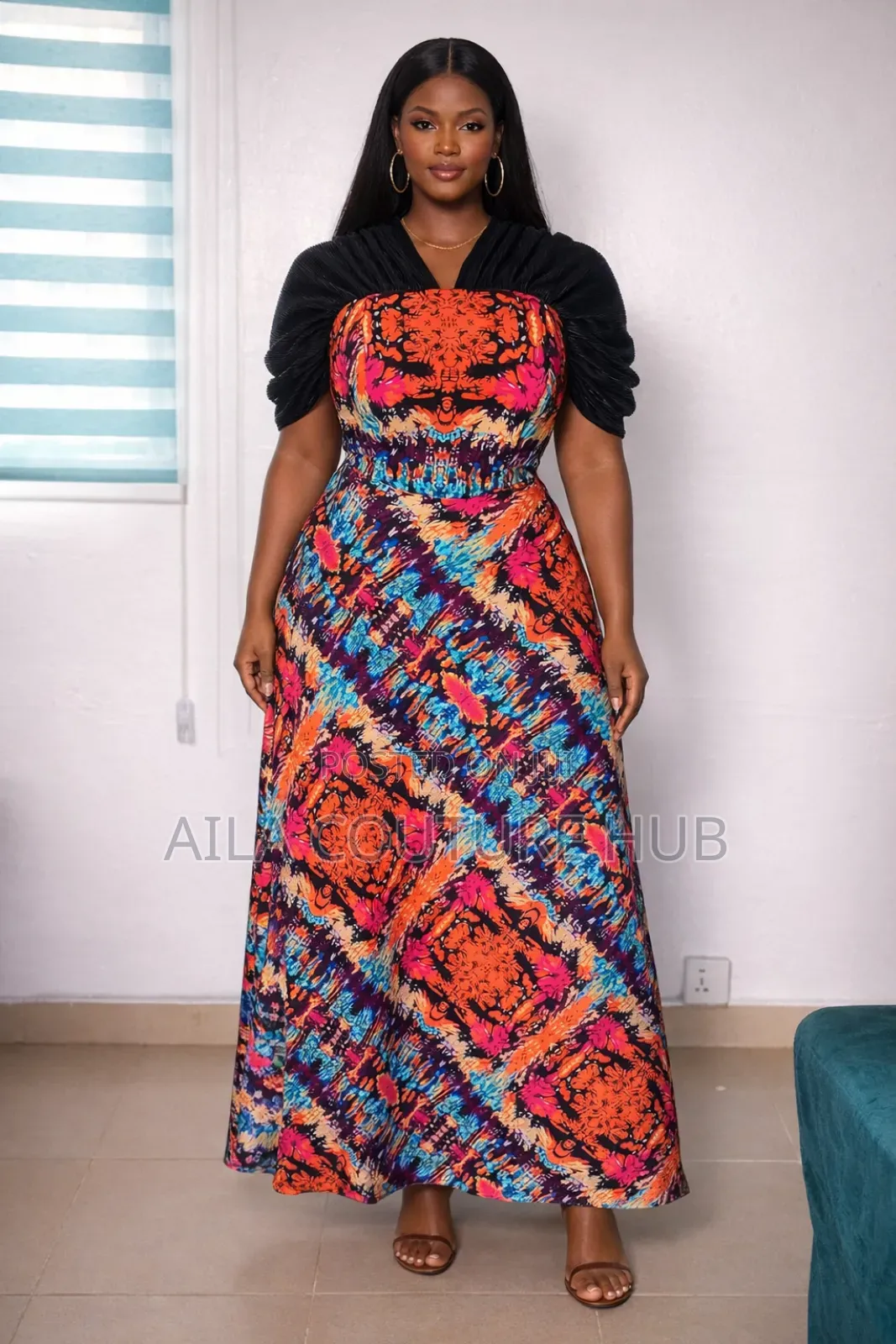 Flare Gown With Pleated Yoke in Akure - Clothing, Aila Couture Hub ...