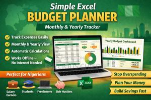Simple Excel Budget Planner (Monthly Yearly) in Ojo - Other Services ...