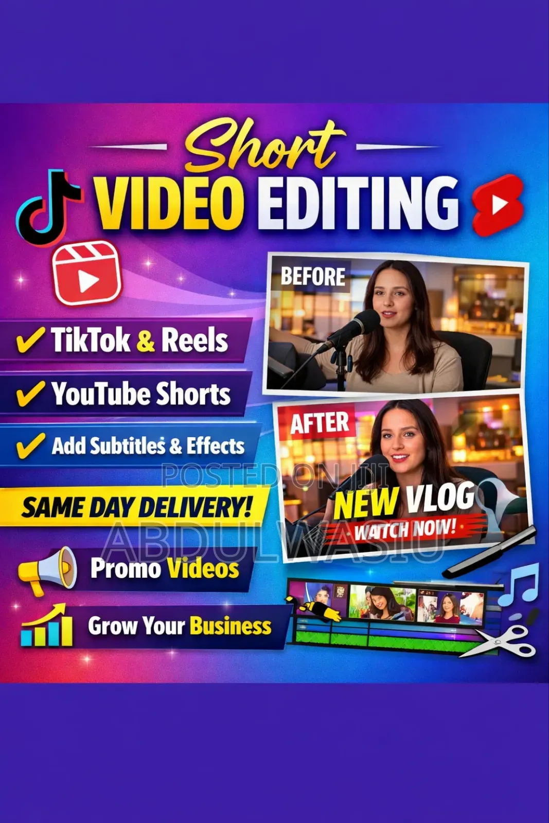 Short Video Editing For Tiktok, Reels Shorts – Fast Delivery in Lagos ...
