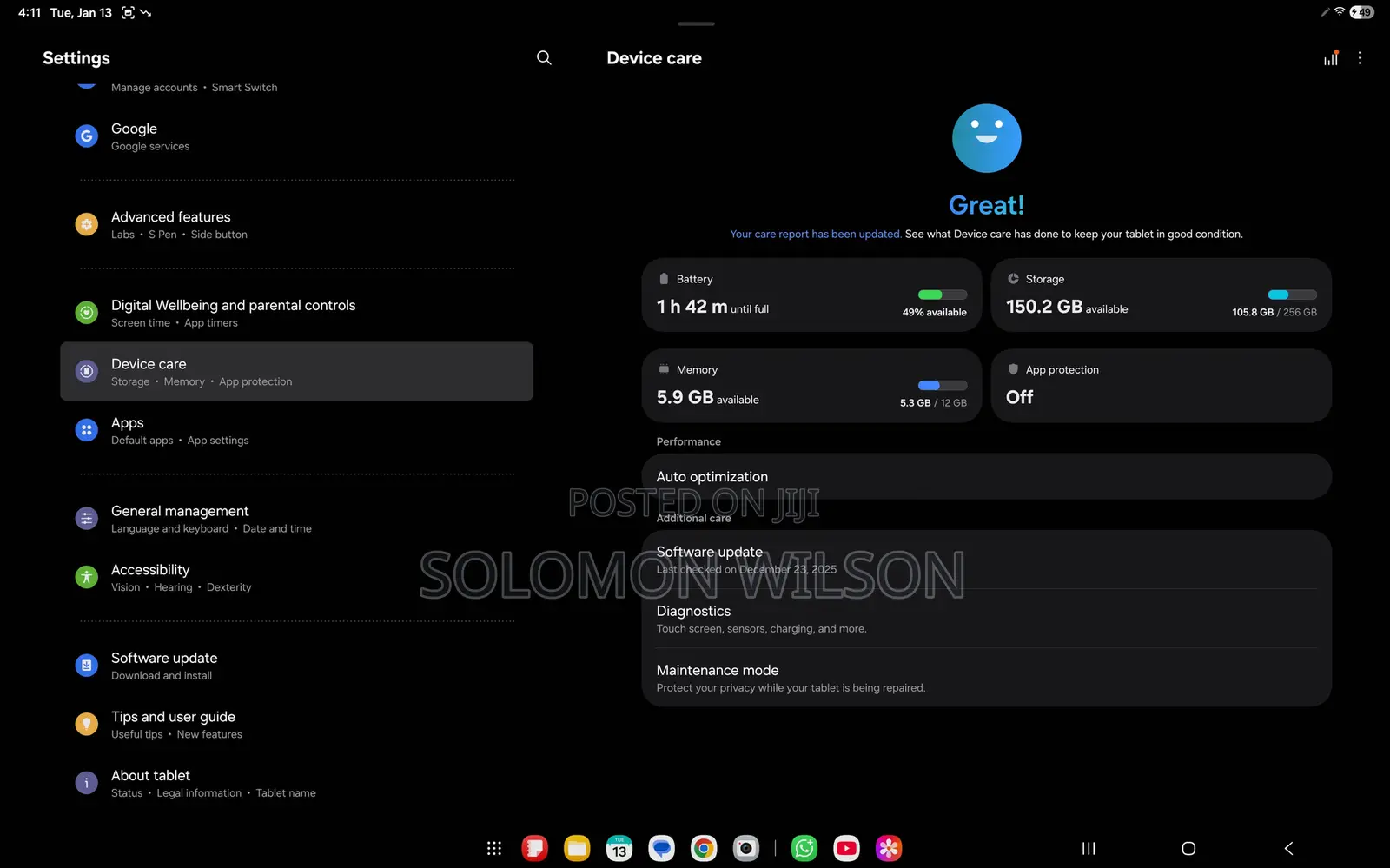 Samsung Galaxy Tab S10 Ultra 256 GB Gray in Osisioma Ngwa - Tablets ...