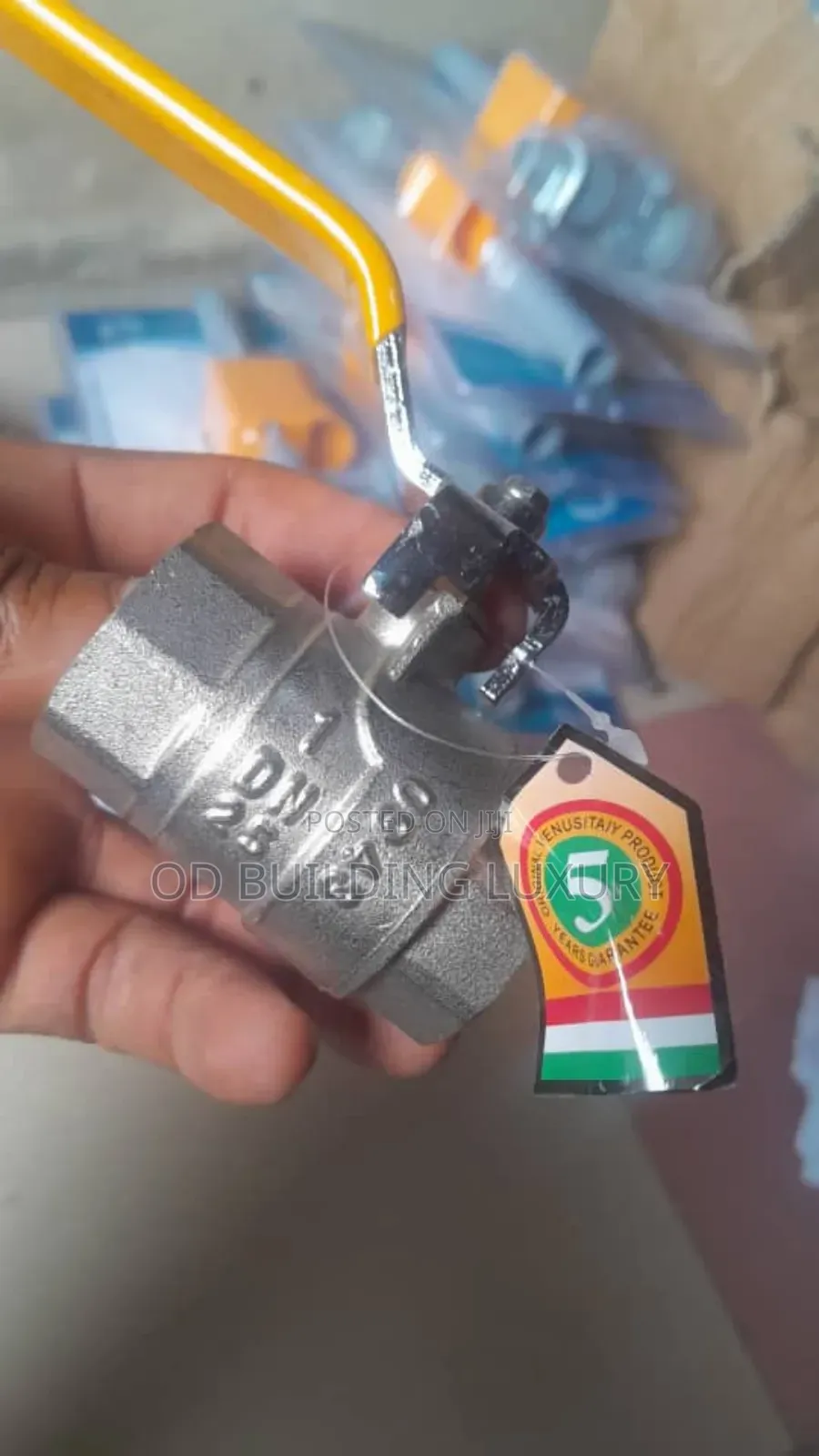 1" Brass Ball Valve Threaded With a Yellow Lever Handle. in Orile ...