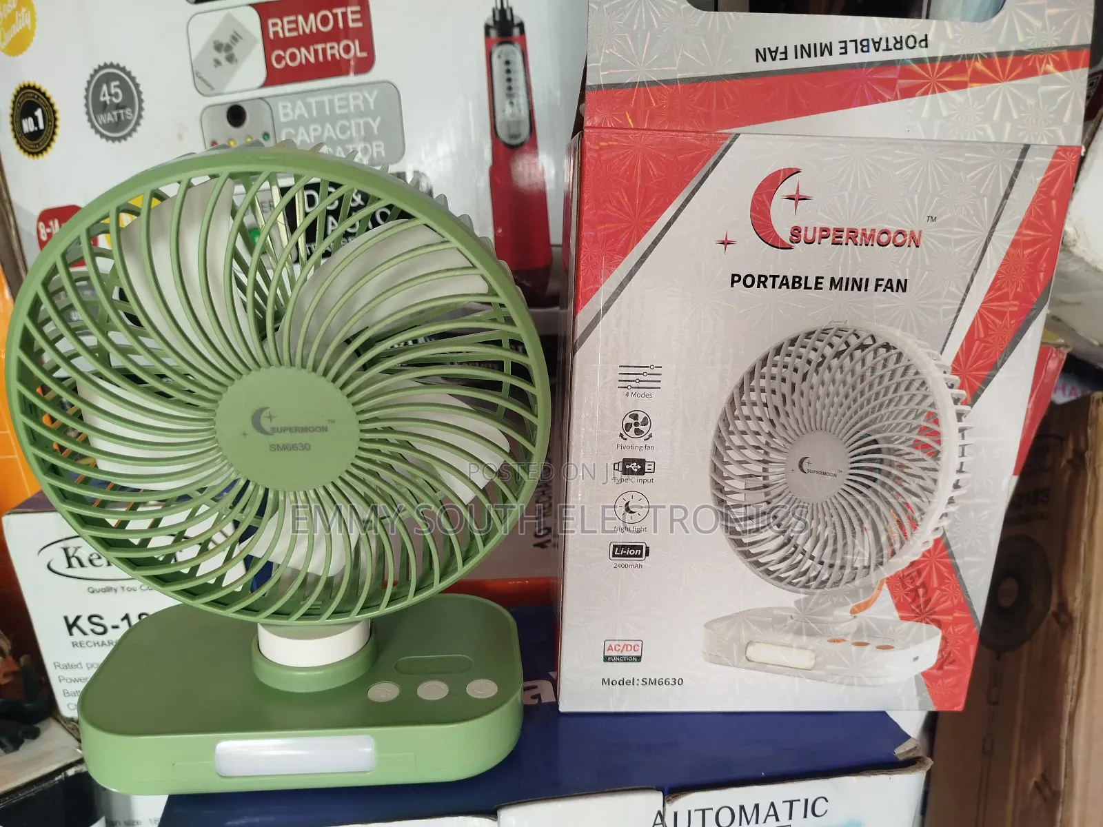 Super Moon Portable Solar Rechargeable Mini Fan in Port-Harcourt - Home ...