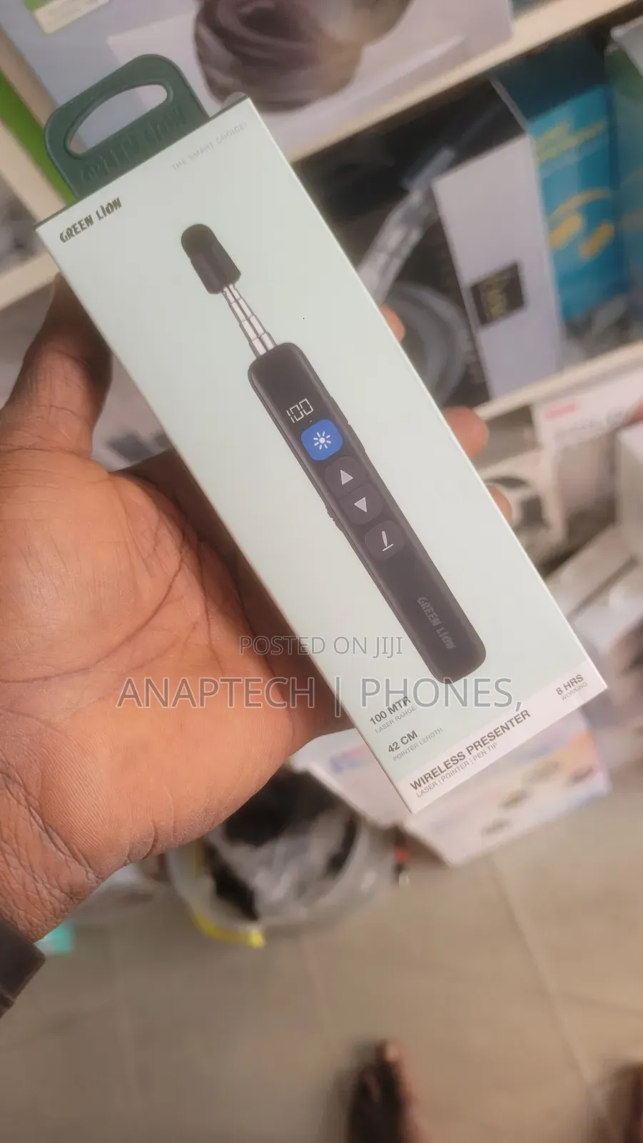 Wireless Presenter 100mtr Laser Range 42cm Pointer Length 8hrs Working ...