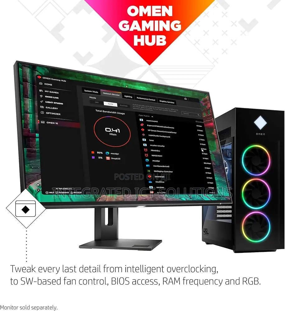 New Desktop Computer HP Omen 40L 16GB Intel Core I7 SSD 1T in Ikeja ...
