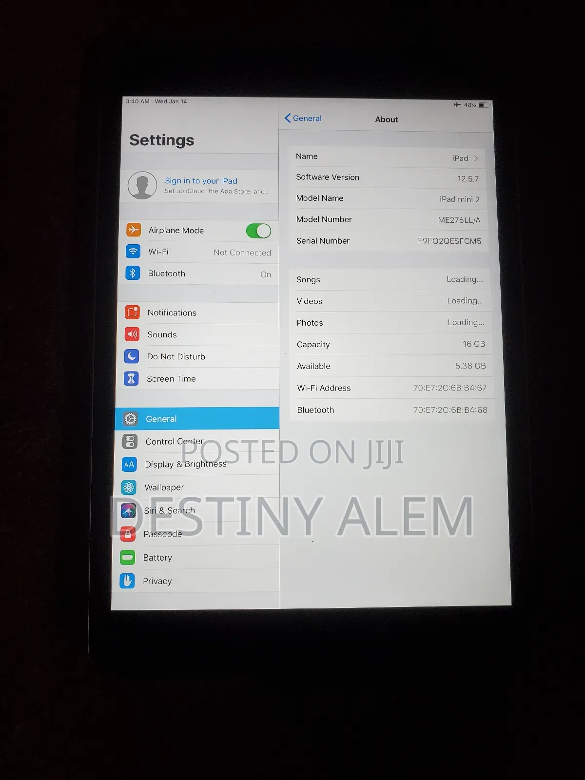 Apple iPad mini 2 16 GB Gray in Ojo - Tablets, Destiny Alem | Jiji.ng