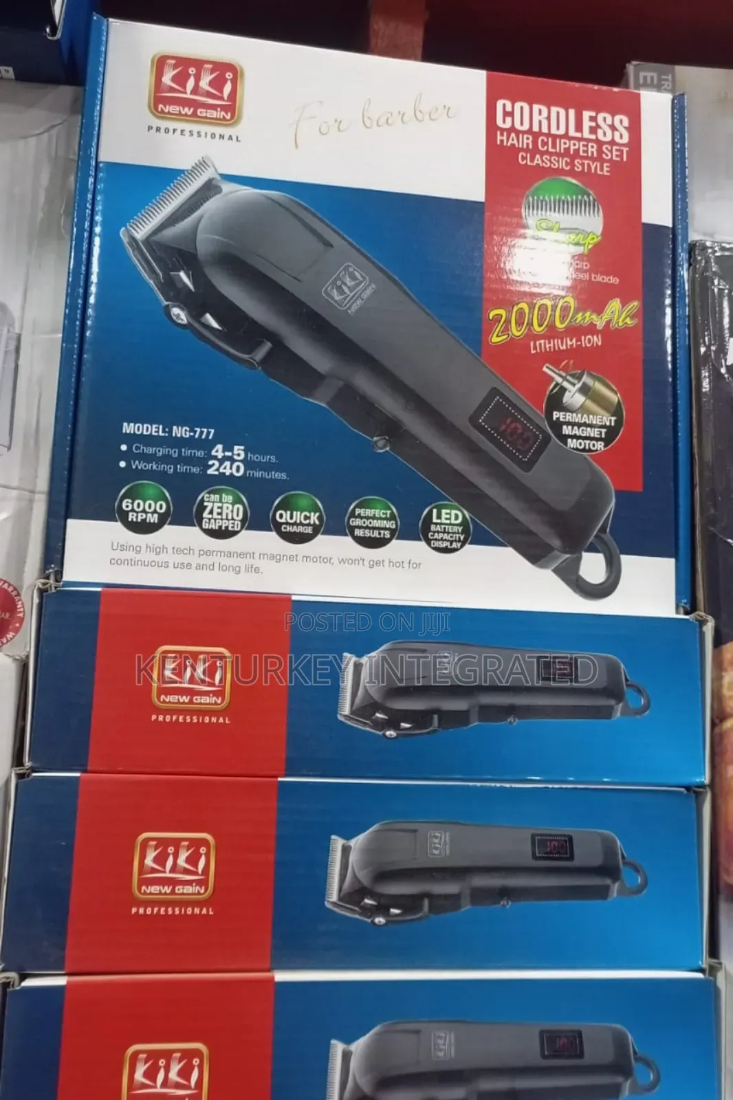 Kiki New Gain Professional Cordless Hair Clipper Set Model Ng-777 in ...