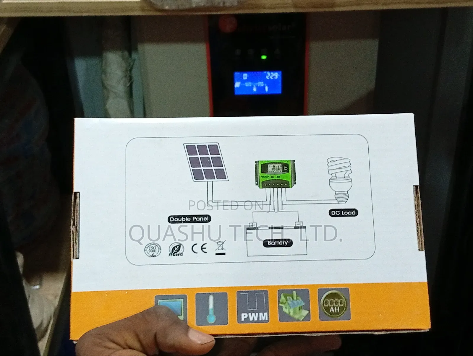 PWM Solar Charge Controller With LCD Display Dual Usb Ports in Apo ...