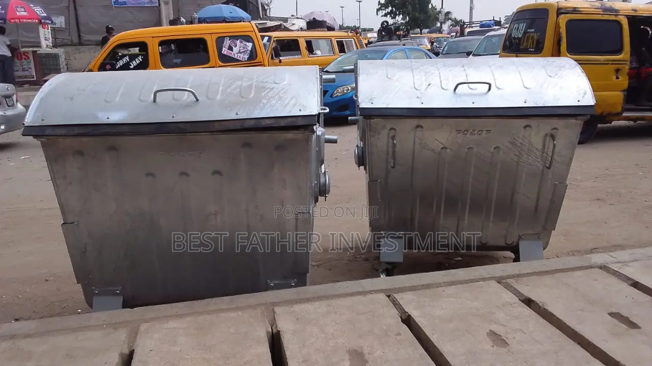 1100l Imported Pure Galvanized Waste/Trash Bin in Lagos Island (Eko ...