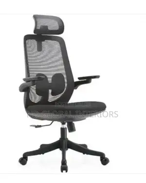 High Back Ergonomic Swivel Chair With Head Rest- Black in Apapa ...