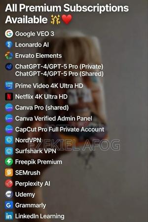 I Will Provide Premium Ai Tools, Streaming VPN Accounts in Ikoyi ...