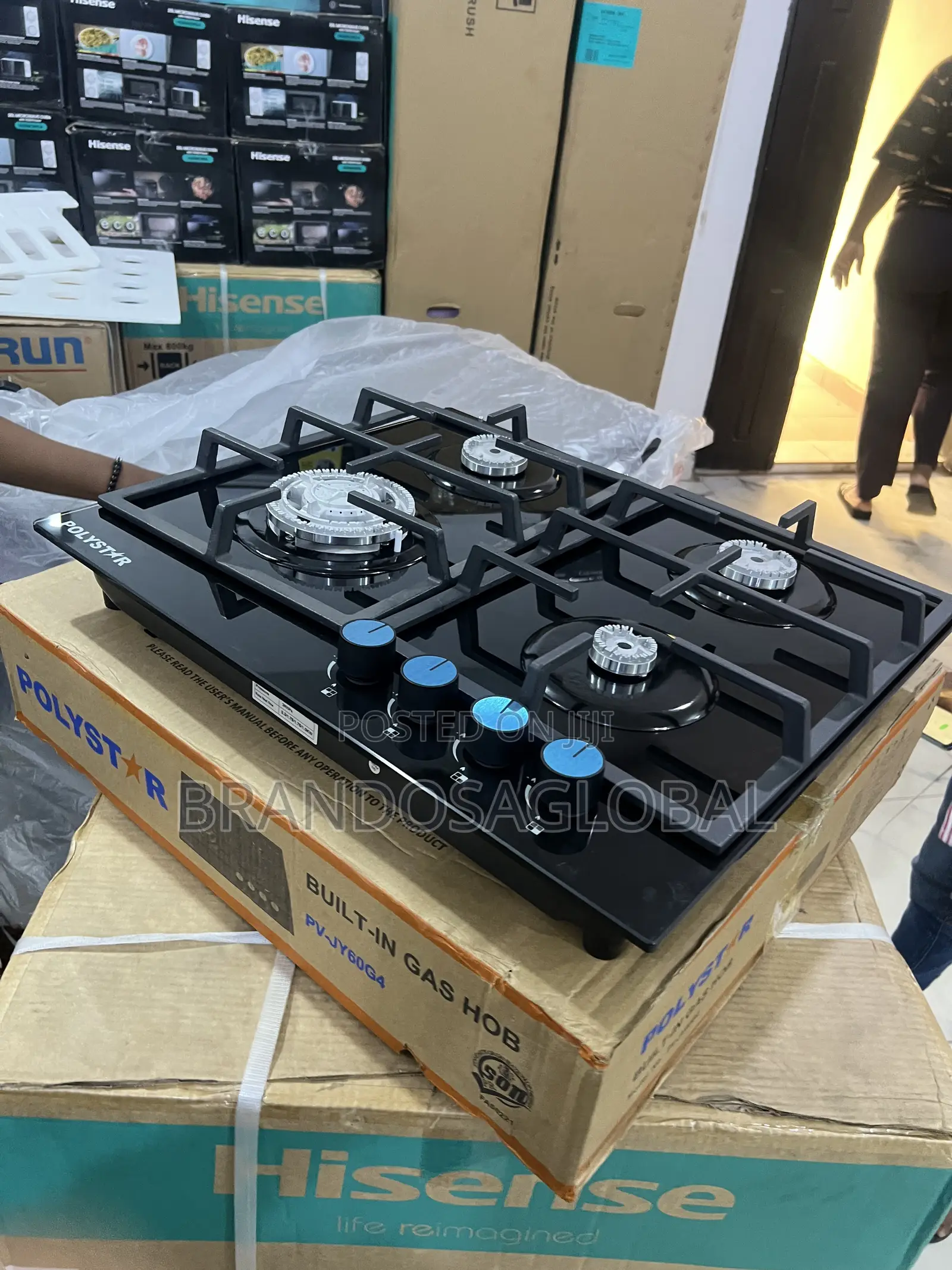 Polystar 4 Burner Built-in Gas Hob Pv-Gt60g4 Smooth Surface Finish in ...