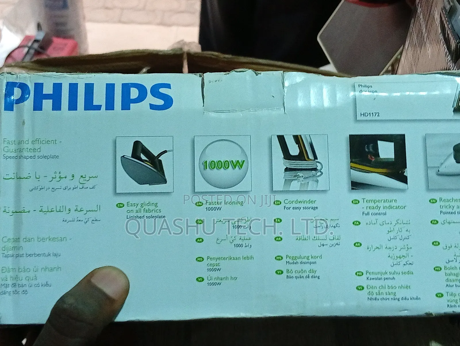 Philips Hd1172 Classic Dry Iron – Original Fast Efficient Press in Apo ...
