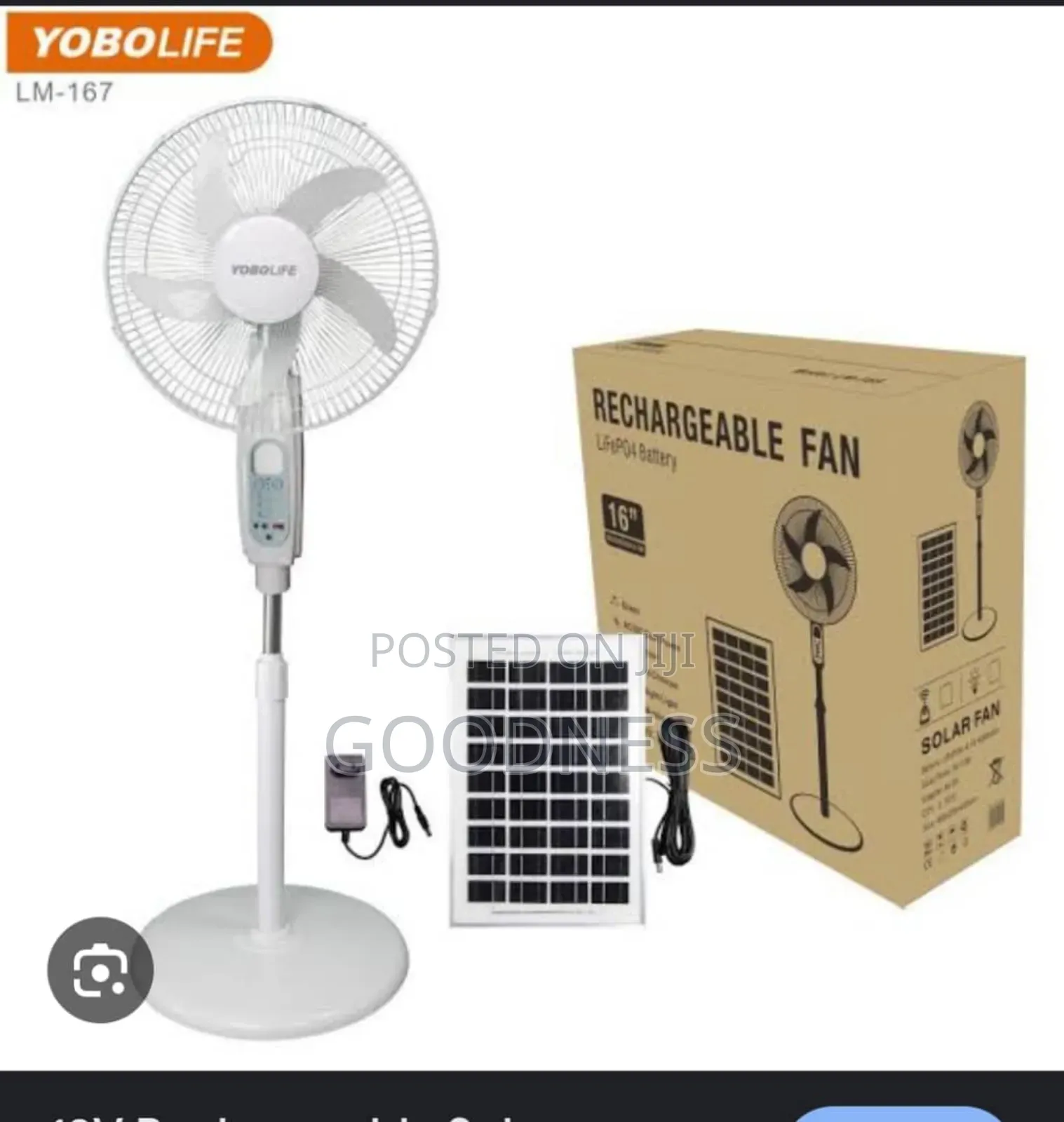 Rechargeable Fan With Solar Panel in Port-Harcourt - Home Appliances ...