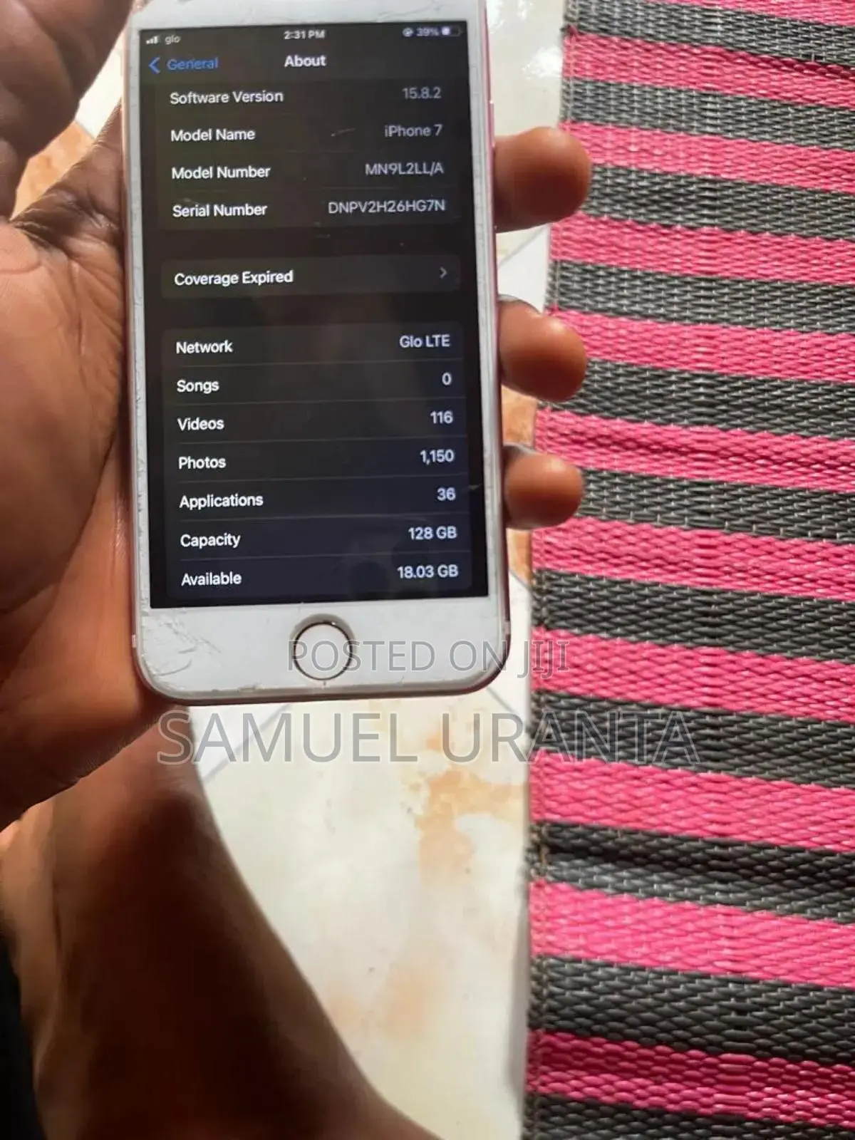 Apple iPhone 7 128 GB Pink in Port-Harcourt - Mobile Phones, Samuel ...