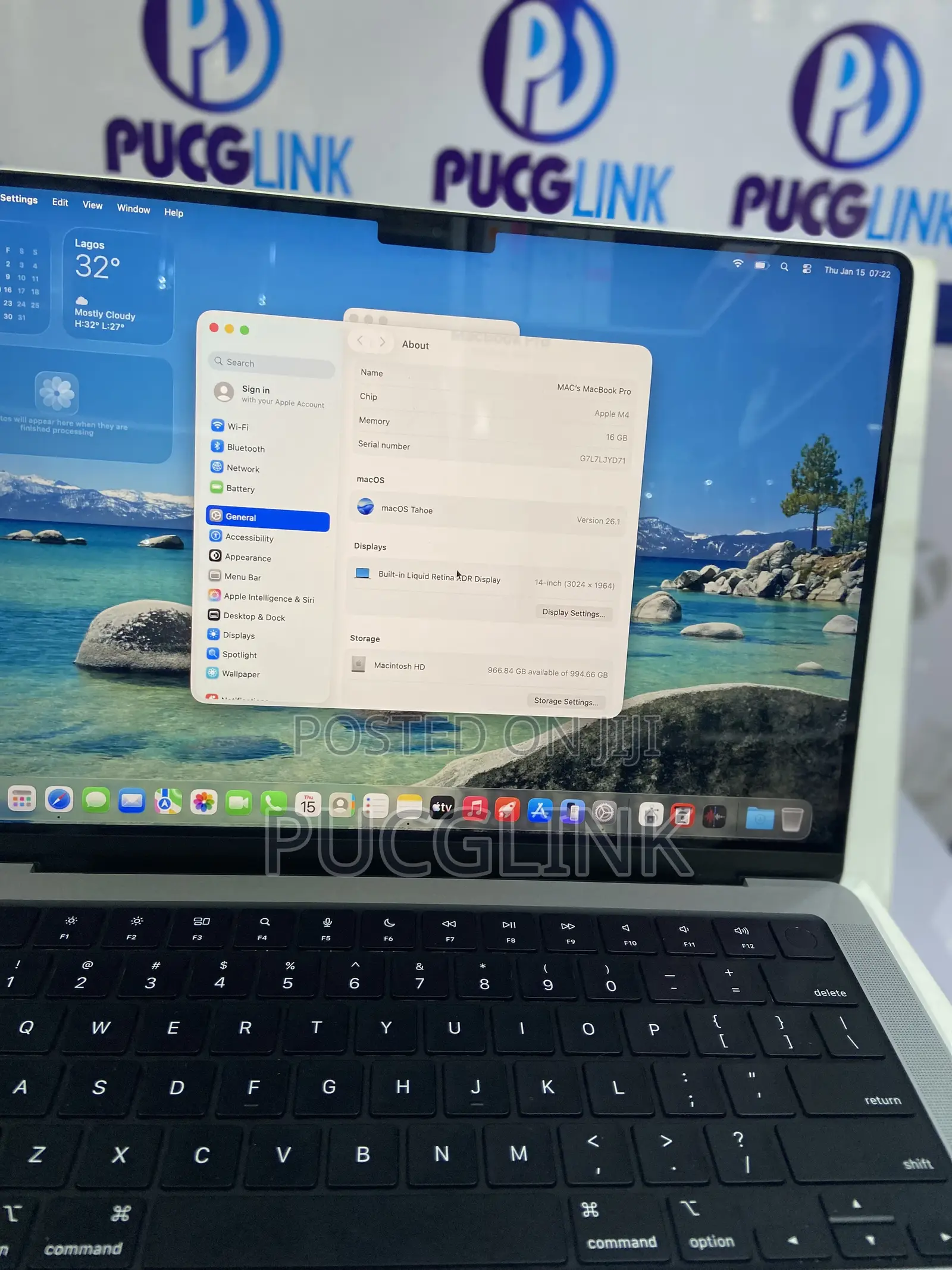 Laptop Apple MacBook Pro 2024 M4 14-Inch 16GB Apple M4 SSD 1T in Ikeja ...