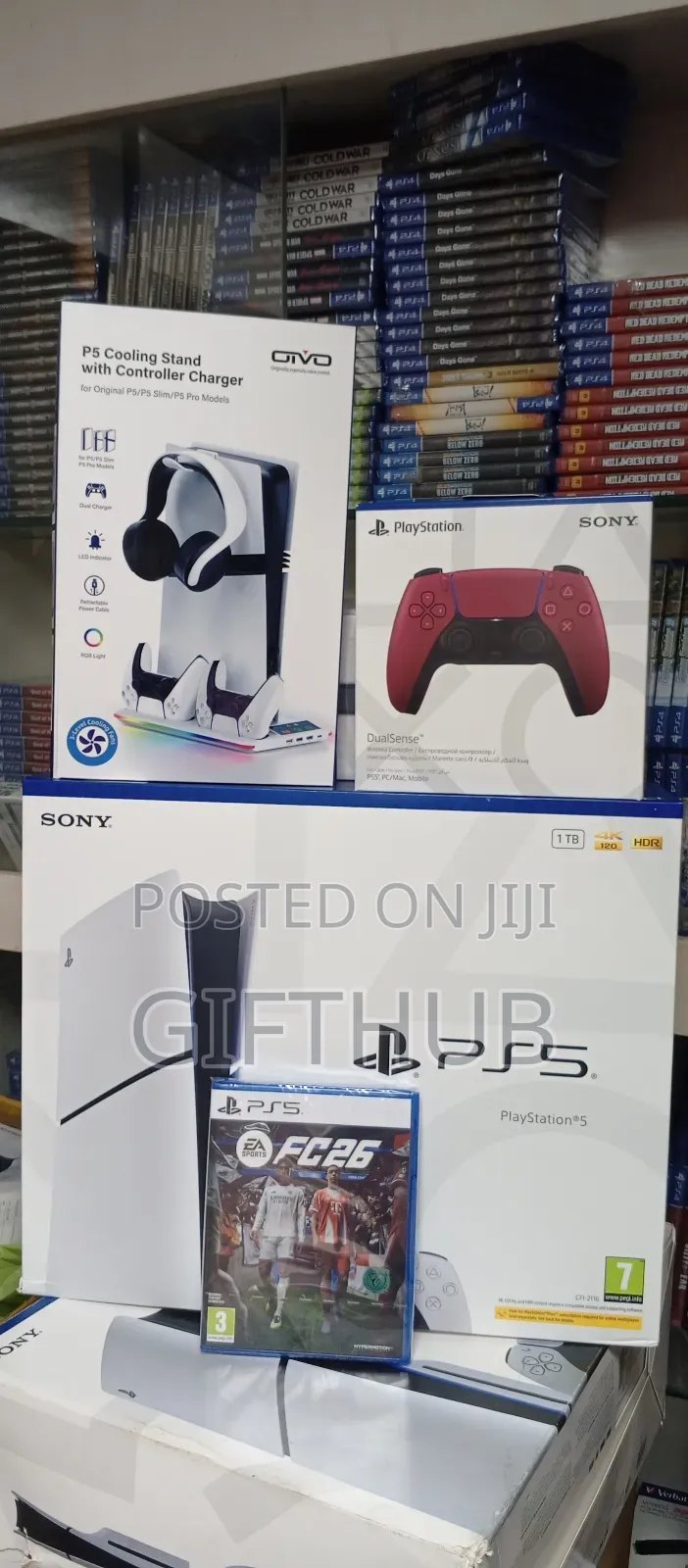 Slim Console 1tb Combo, Fc 26 Ps5, Ps5 Pad, Cooling Stand in Ikeja ...