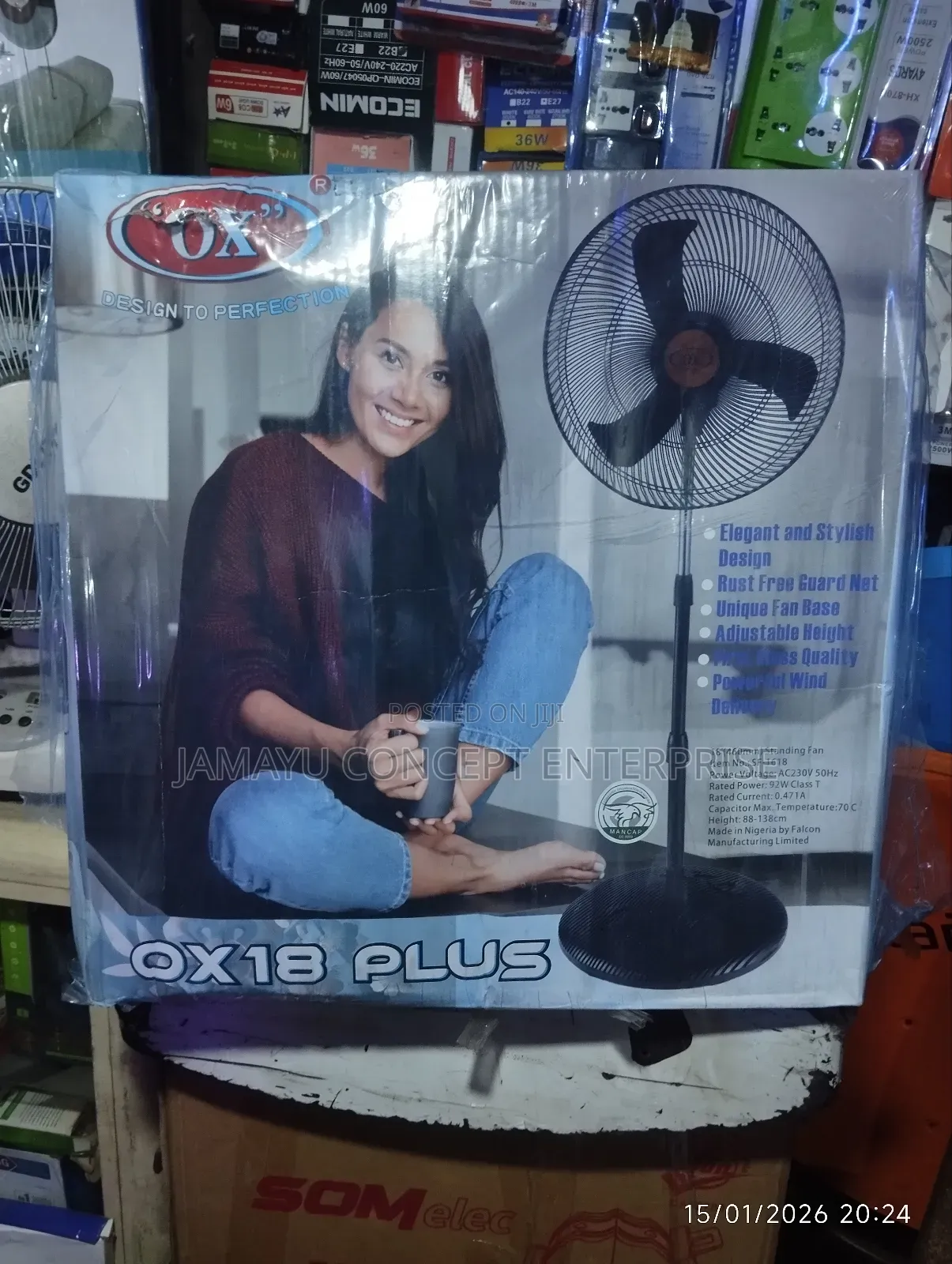 Ox Plus 18" Electric Stand Fan in Surulere - Home Appliances, Lateef ...