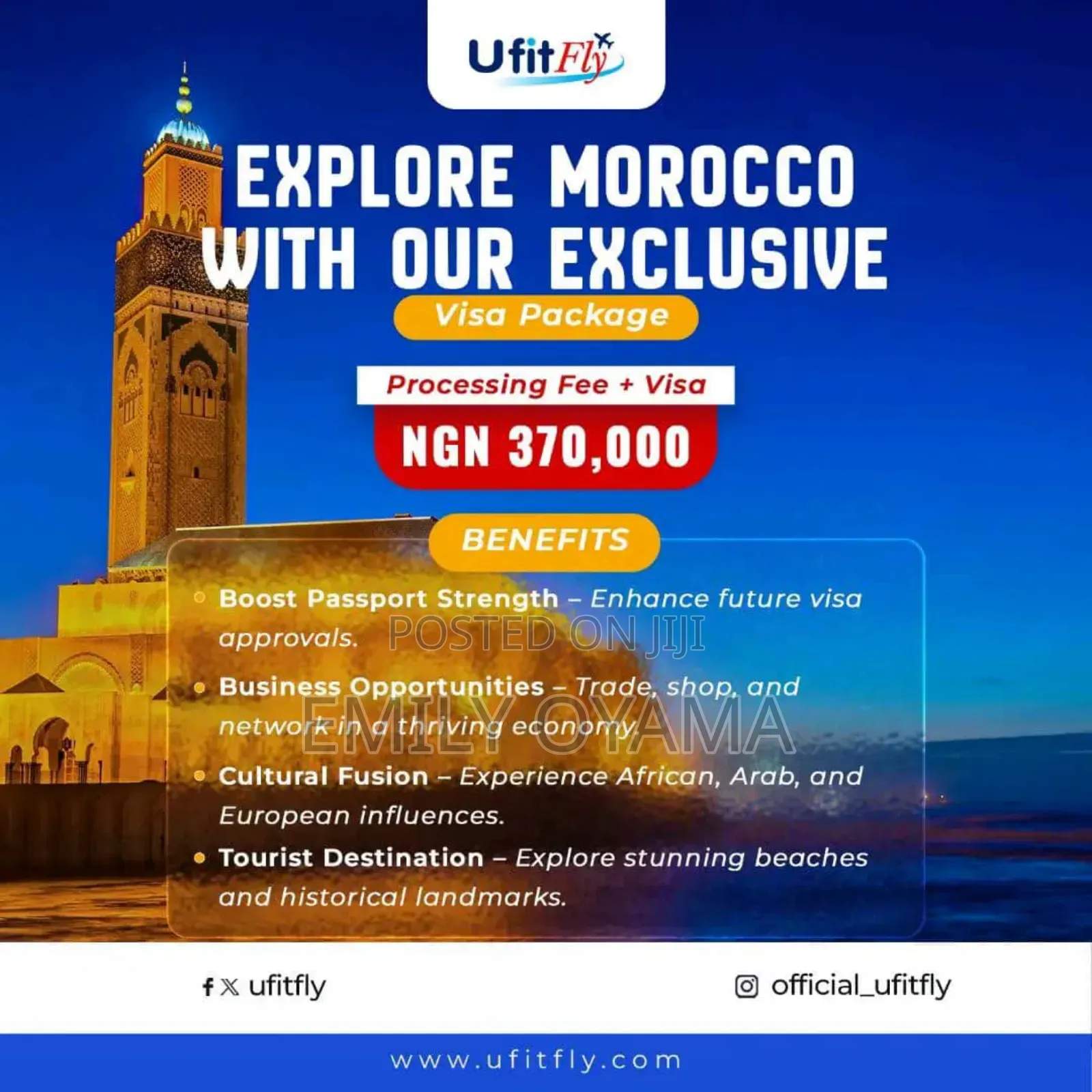 Morocco Sticker Visa in Lekki - Travel Agents & Tours, Emily Oyama ...