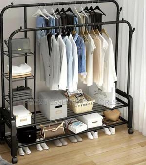 Double Pole 68kg Hanger With Shoes Rack - Heavy Duty Clothes Rack in ...