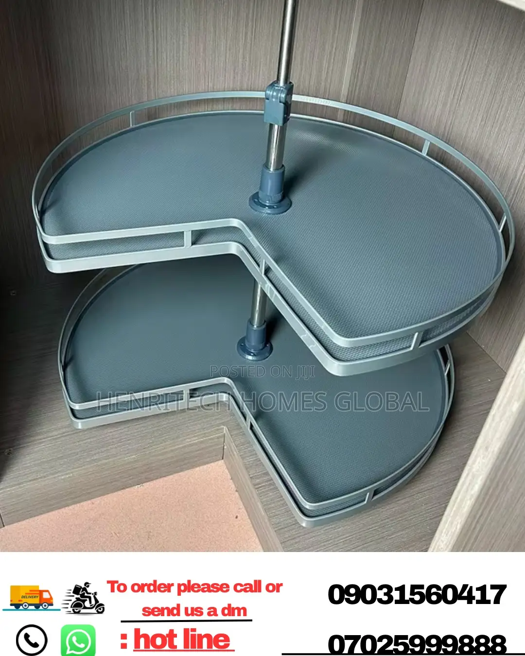 270 Degree Built In Rotatable Storage Magic Corner (Premium Quality) in ...