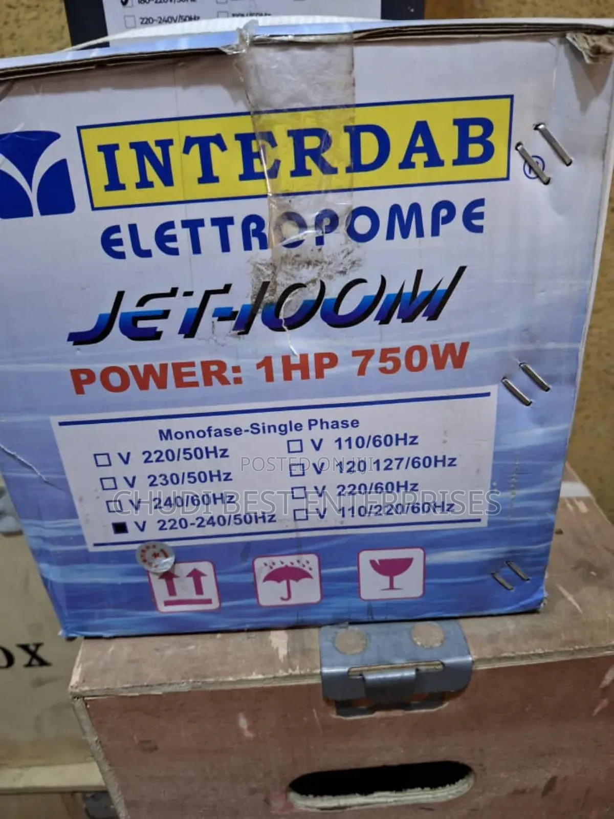 1hp Interdab Water Pump 100% Copper for sale - CHUDI BEST ENTERPRISES ...