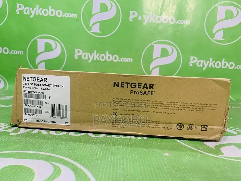 Netgear Gs728tpp-100nas 24-Port Poe Smart Switch W/4 Fiber Ports in ...