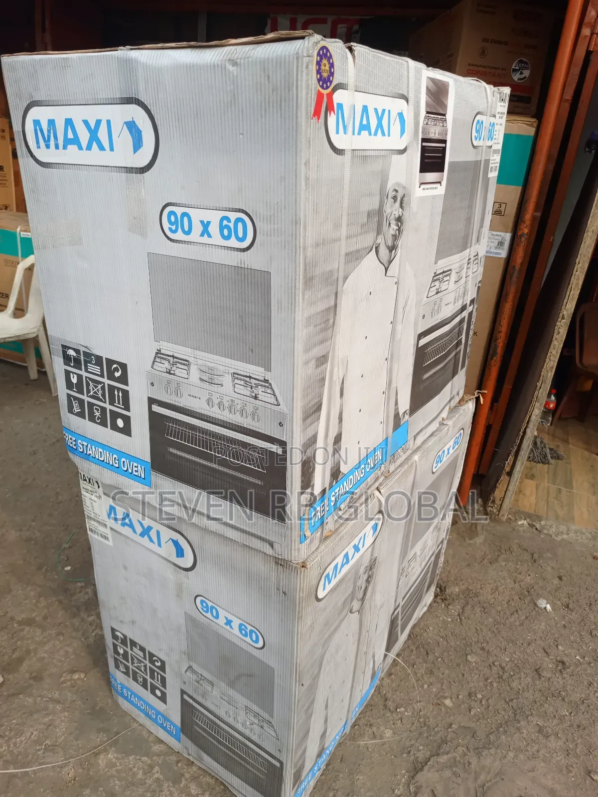 Maxi Gas Cooker 60×90 Cm (5 Burners) Inox in Ikeja - Kitchen Appliances ...