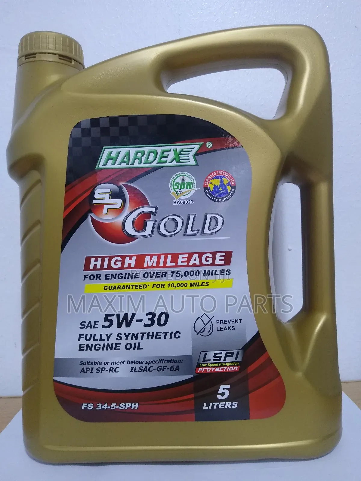 Hardex Gold 5w-30 High Mileage - 5l in Amuwo-Odofin - Vehicle Parts ...