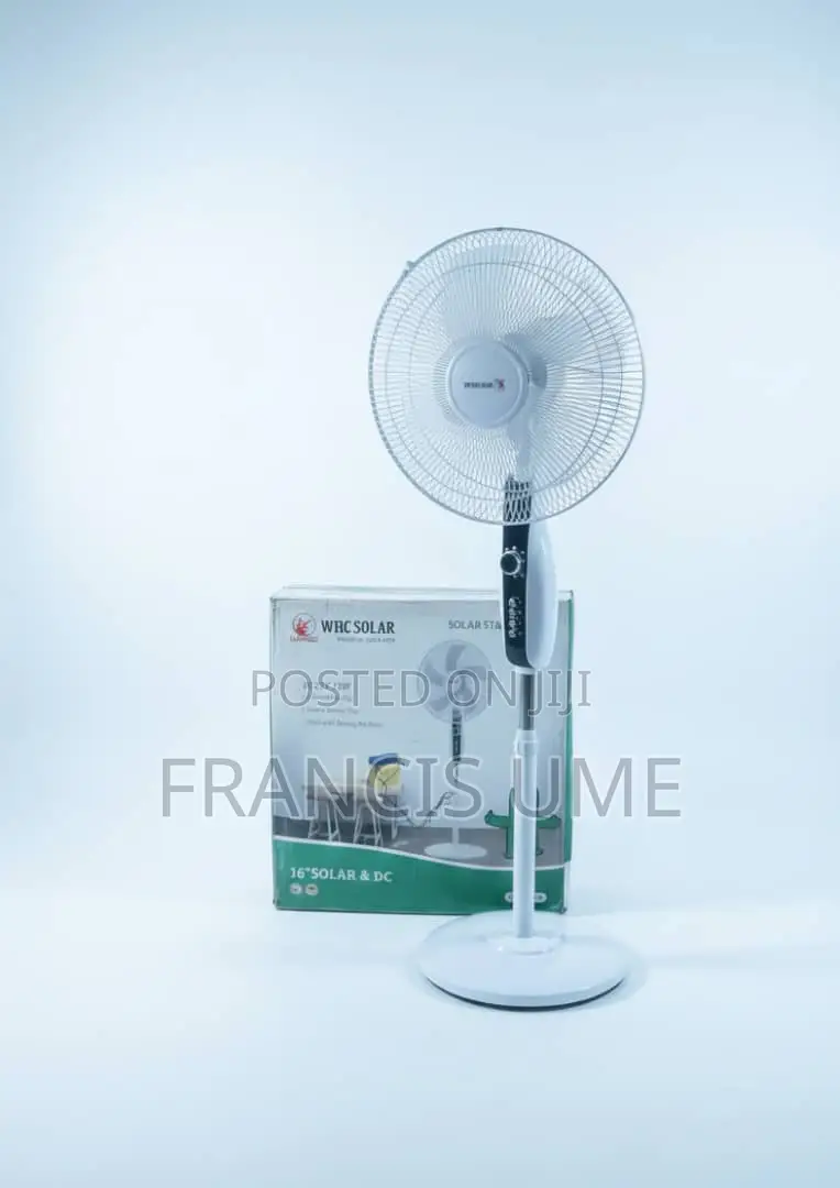 16" WHC 15w Dc/Ac Standing Fan With External Power Bank (5hrs Breeze ...