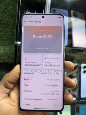 Oppo Reno 10 5G 256 GB Blue in Ikeja - Mobile Phones, O’ben Gadgets ...