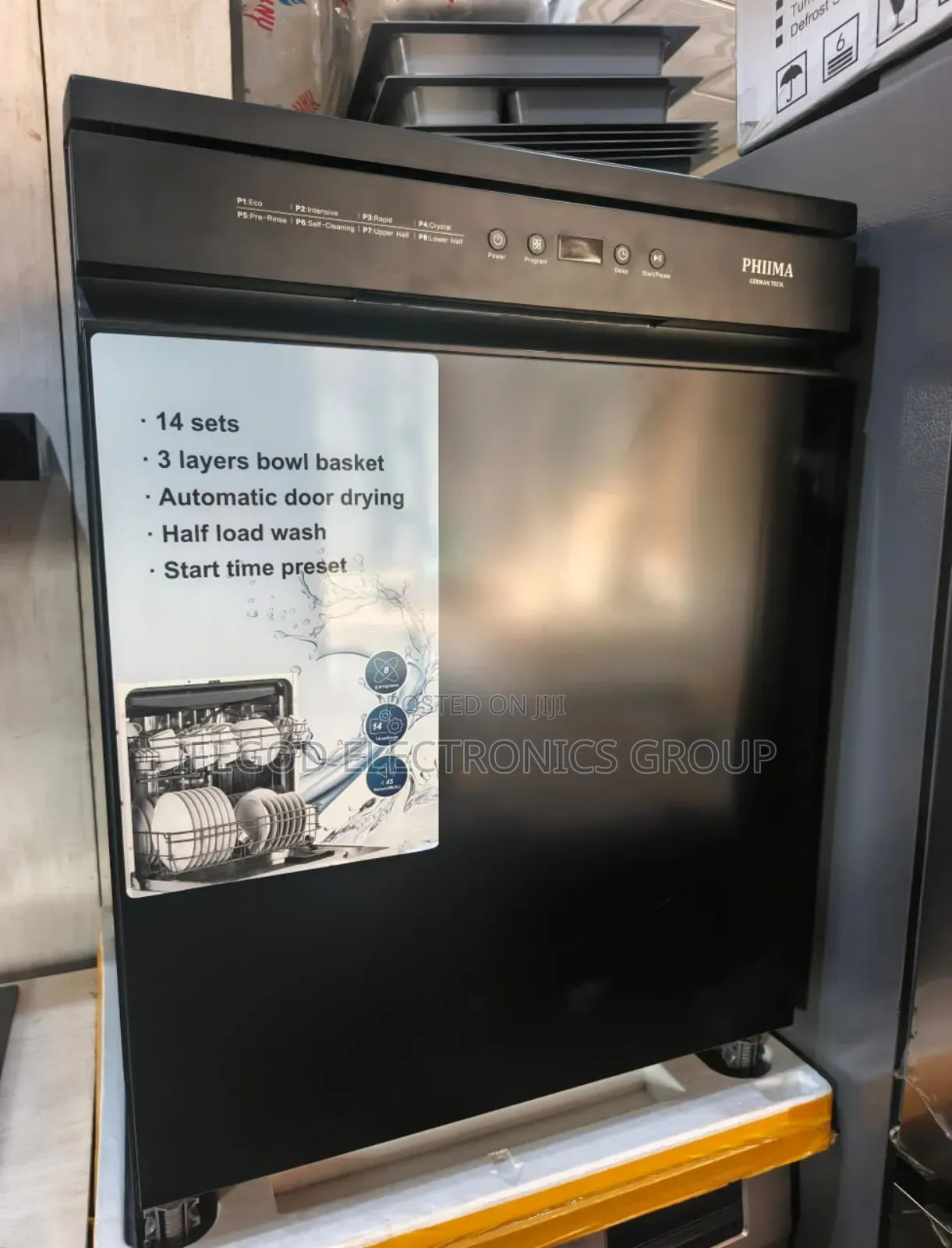 Original Phiima 2026 Model Standing Dishwasher 14sets With Led Display ...