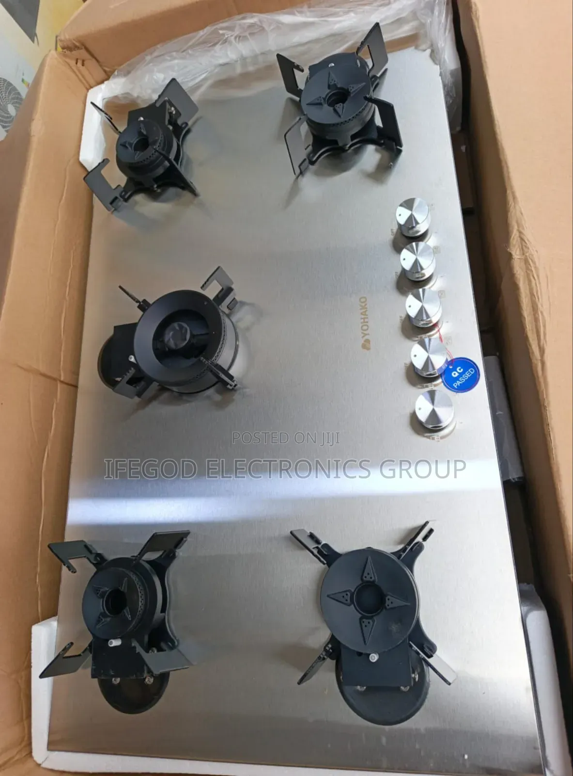 Original Yohako 90cm Built-in Flips Up 5 Burners Gas Cooker Hob Copper ...