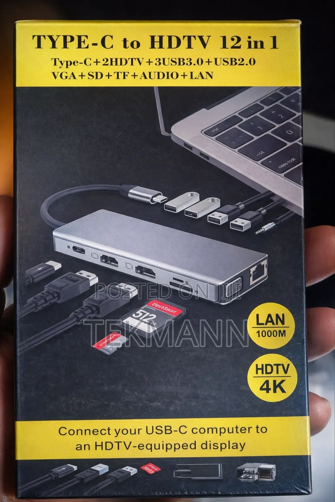 Type-C to HDTV 12-in-1 Adapter | Dual Hdmi | Usb-C Hub in Port-Harcourt ...