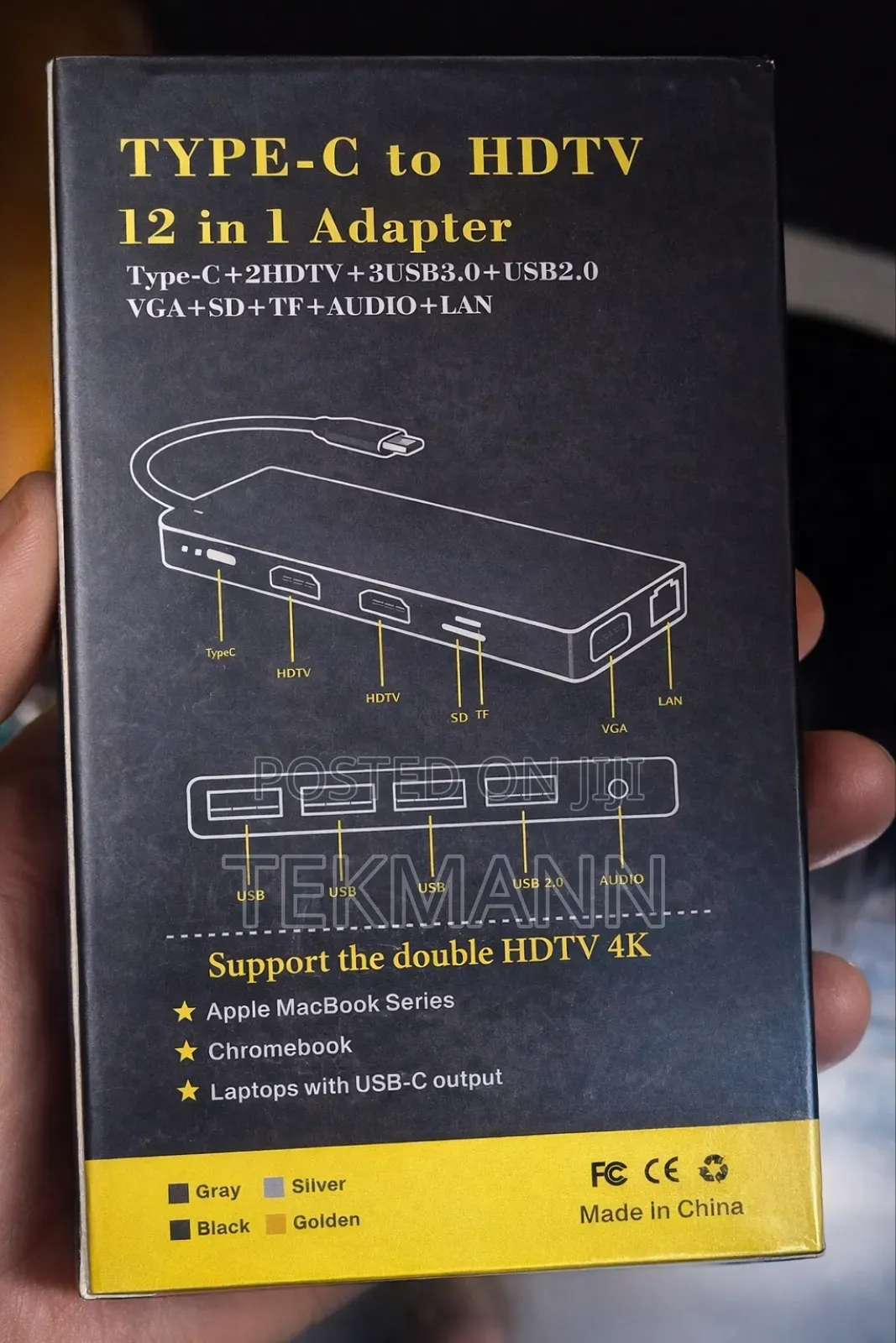 Type-C to HDTV 12-in-1 Adapter | Dual Hdmi | Usb-C Hub in Port-Harcourt ...