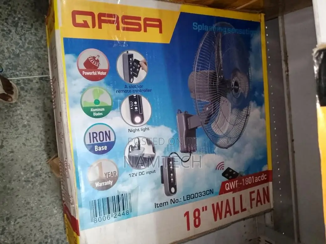Qasa 18'' Wall Fan Ac,Dc in Ikeja - Home Appliances, Anthony-mary ...