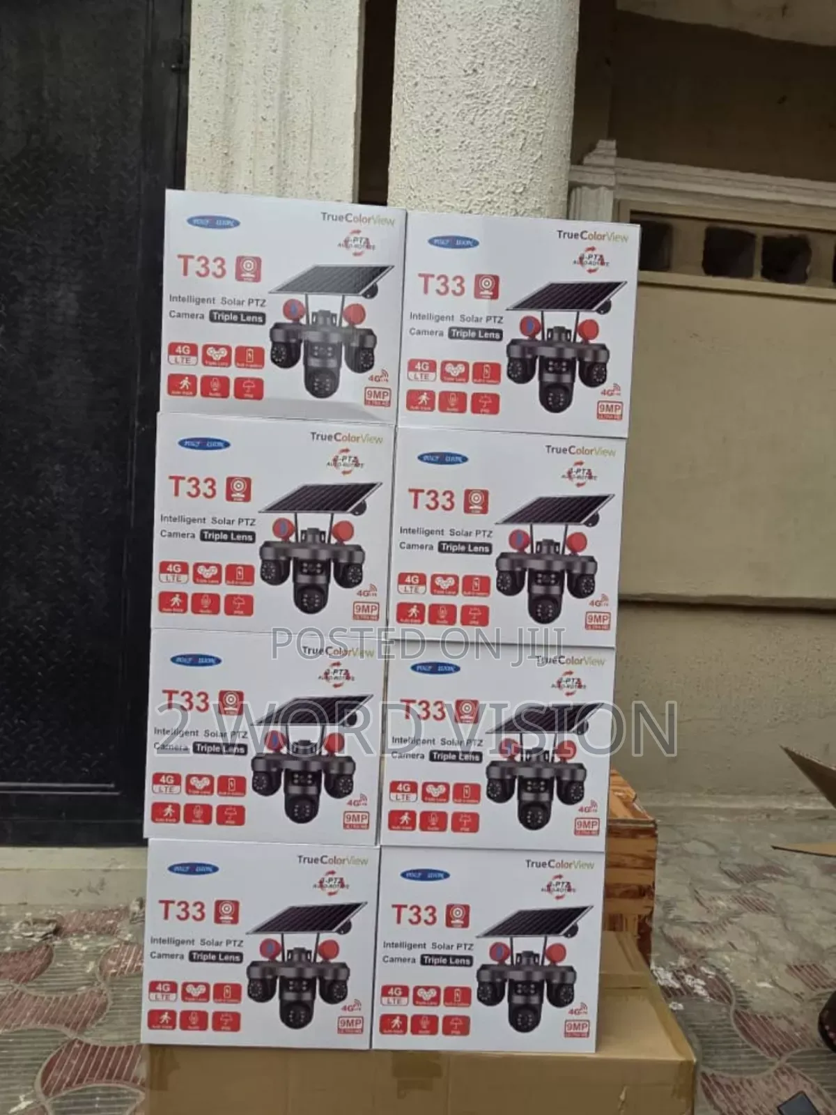 T33 V380 Intelligent Solar PTZ Camera Triple Lens in Ikeja - Security ...