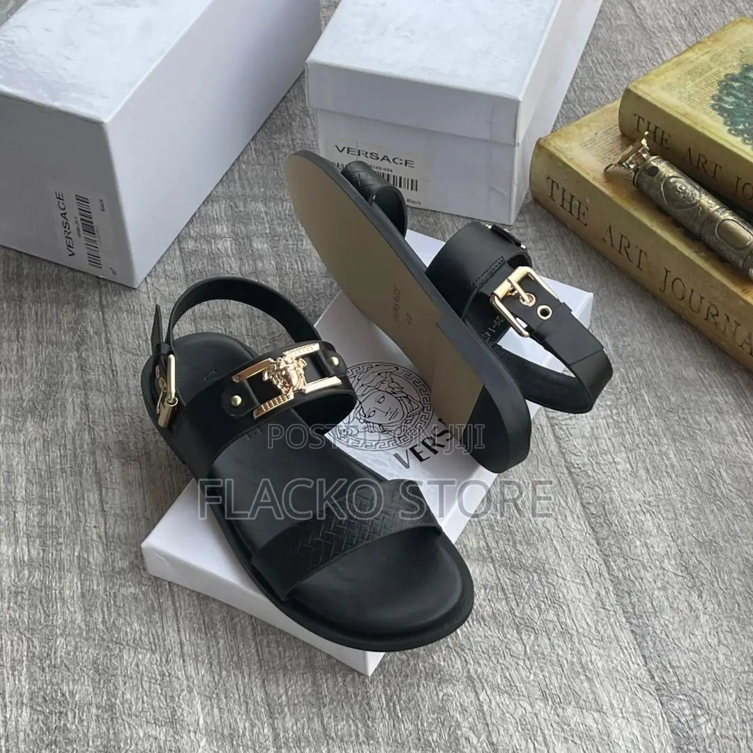 Original Versace Leather Sandals for sale - Flacko Store Price: ₦ ...