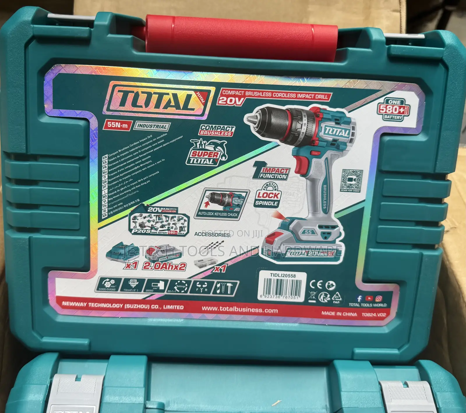 Total Compact Brushless Cordless Impact Drill (Model: Tidli20558). in ...