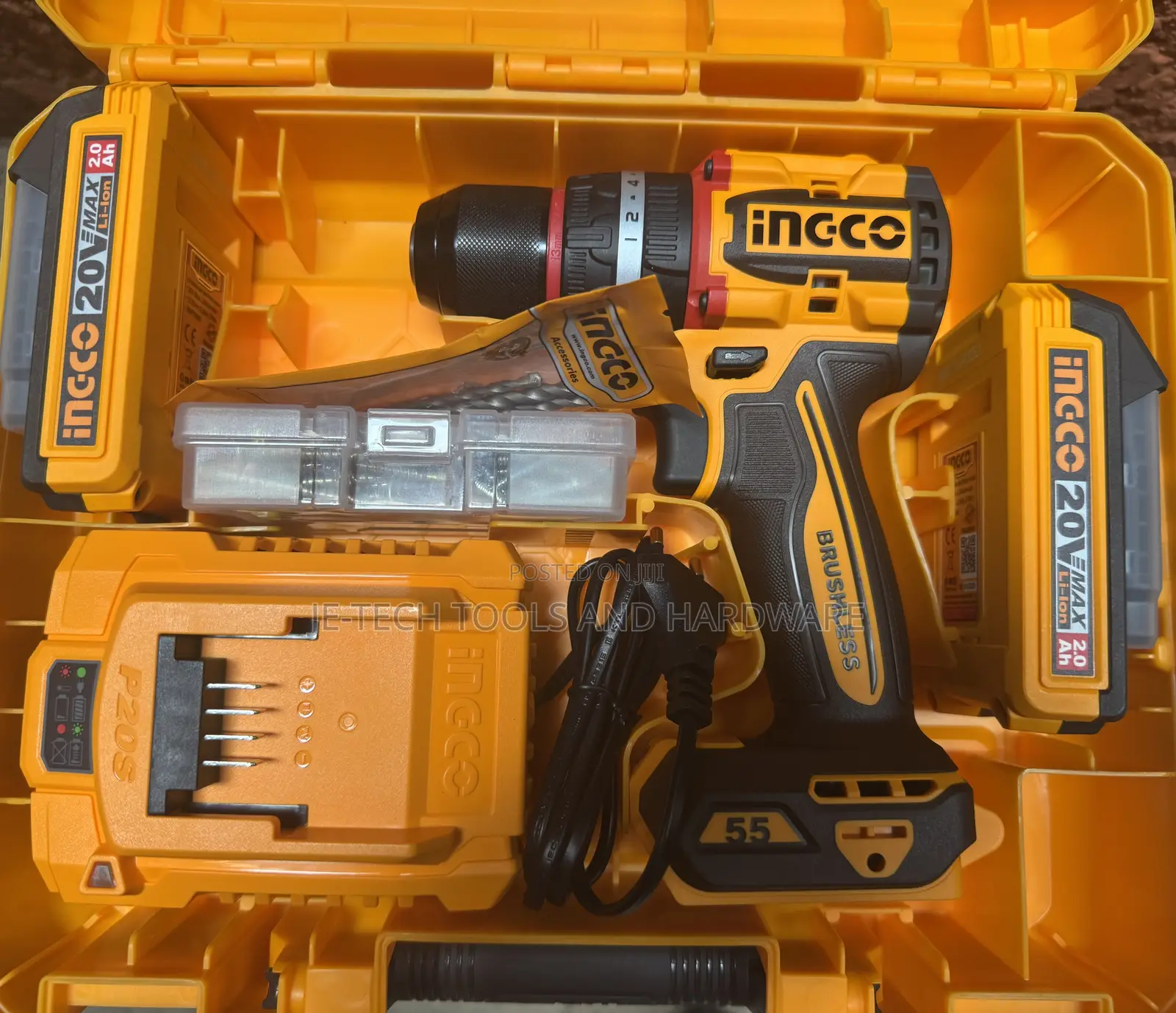 Ingco 20v 55nm Compact Brushless Cordless Impact Drill Kit in Lagos ...