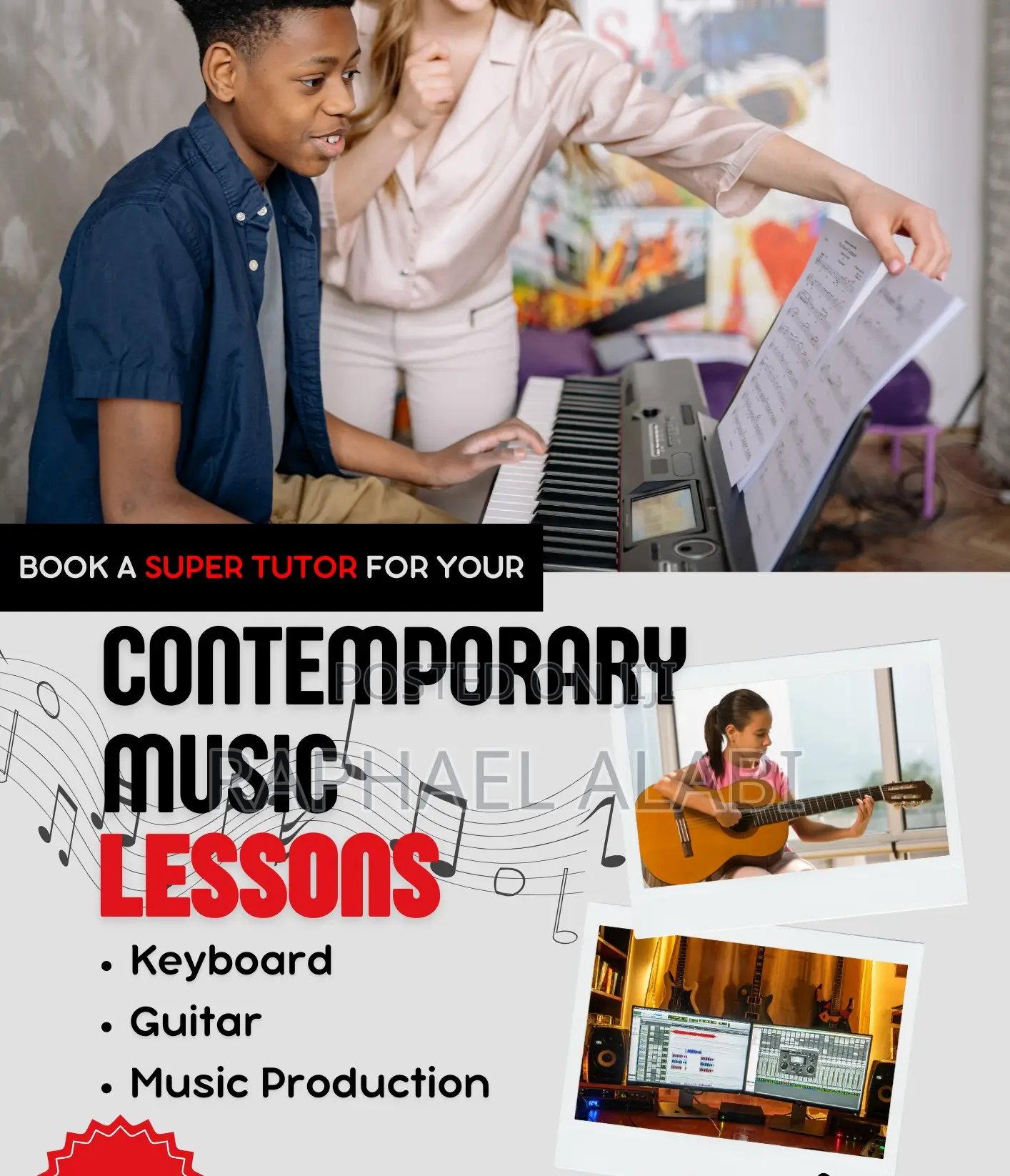 Tutor In Music - Guitar, Piano And Music Production for sale - Raphael ...