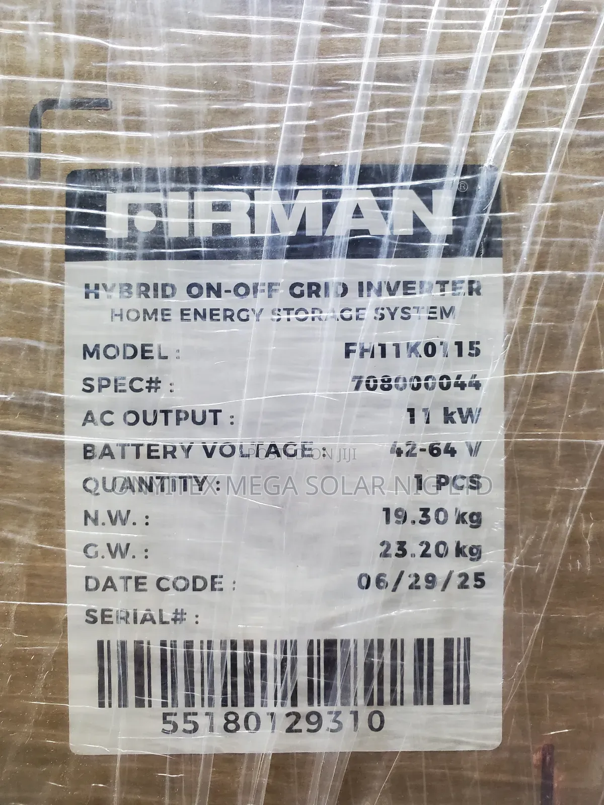 Firman 11kva 48v Hybrid on-Off Grid Inverter for sale - ONYITEX MEGA ...