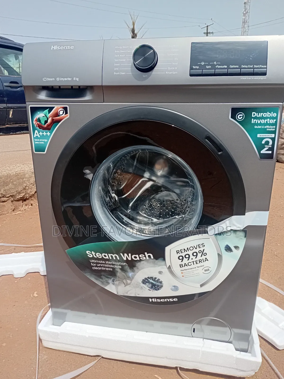 Hisense 8kg Automatic Front Loader Inverter Washing Machine in Benin ...