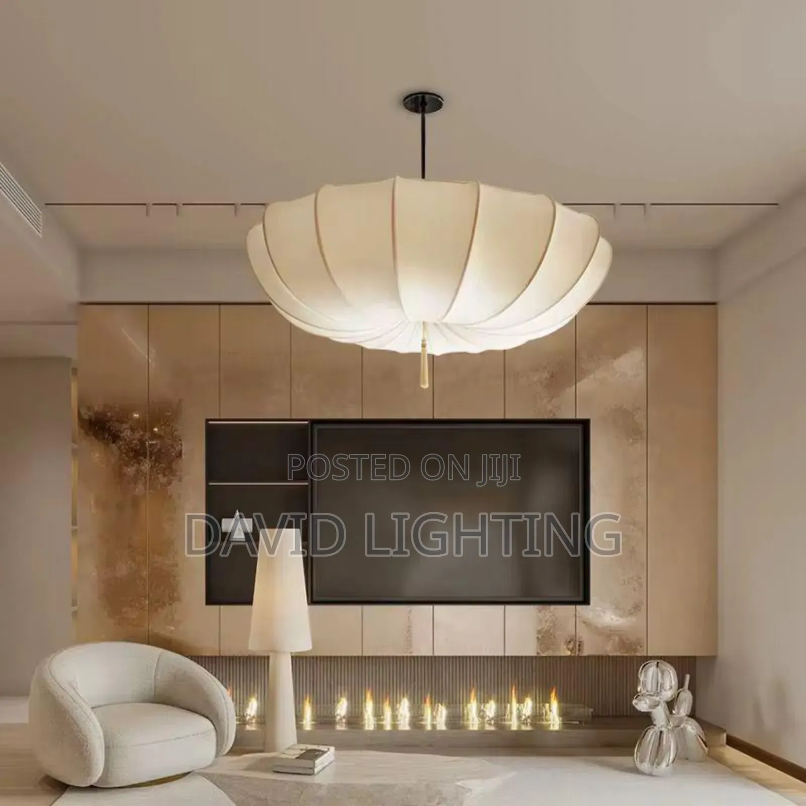 Luxury Fabric Pendant Light Art Deco Umbrella Chandelier Shop Living in ...