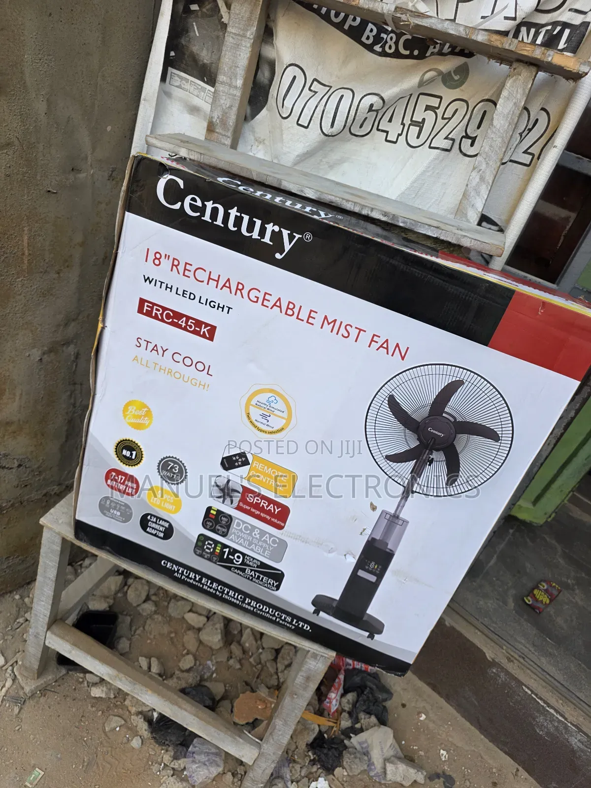 Century 18inch Rechargeable Standing Mist Fan in Surulere - Home ...