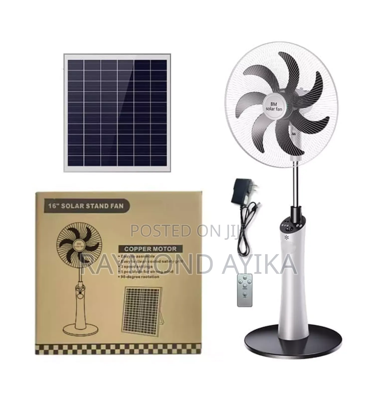 Solar Standing Fan With Panel and Usb Lights in Ojo - Home Appliances ...