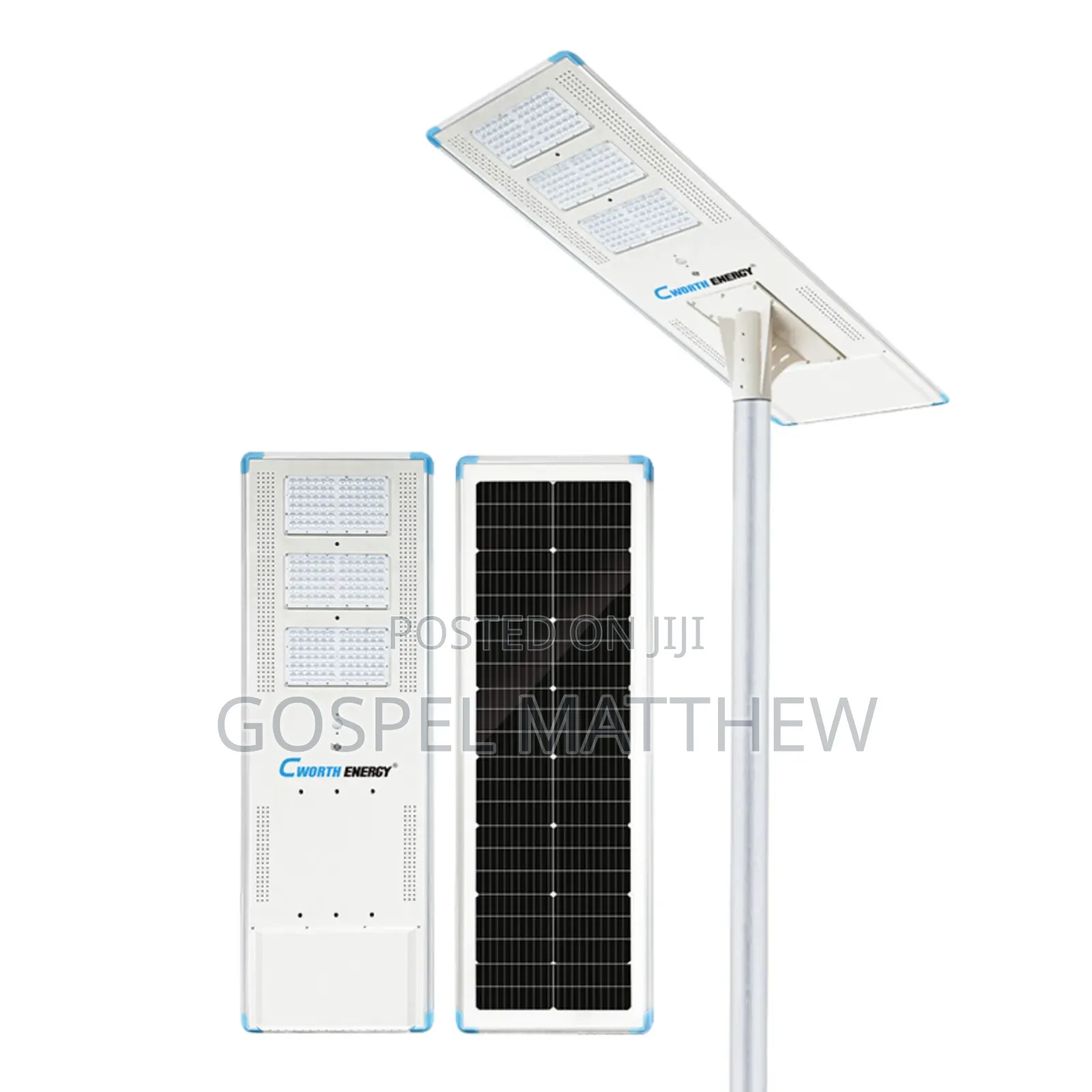 Cworth 100w All-in-One Solar Street Light - Ultra Bright Durable in ...