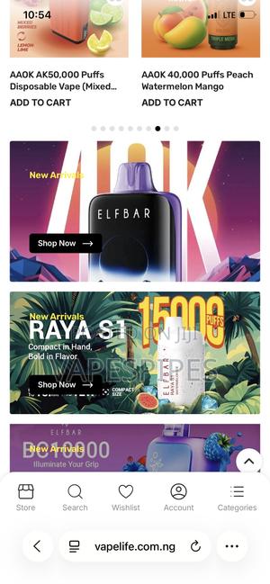 Elf Bar Moon Night Puffs Ice – 5% Nic – Type C Rechargeable in Lekki ...