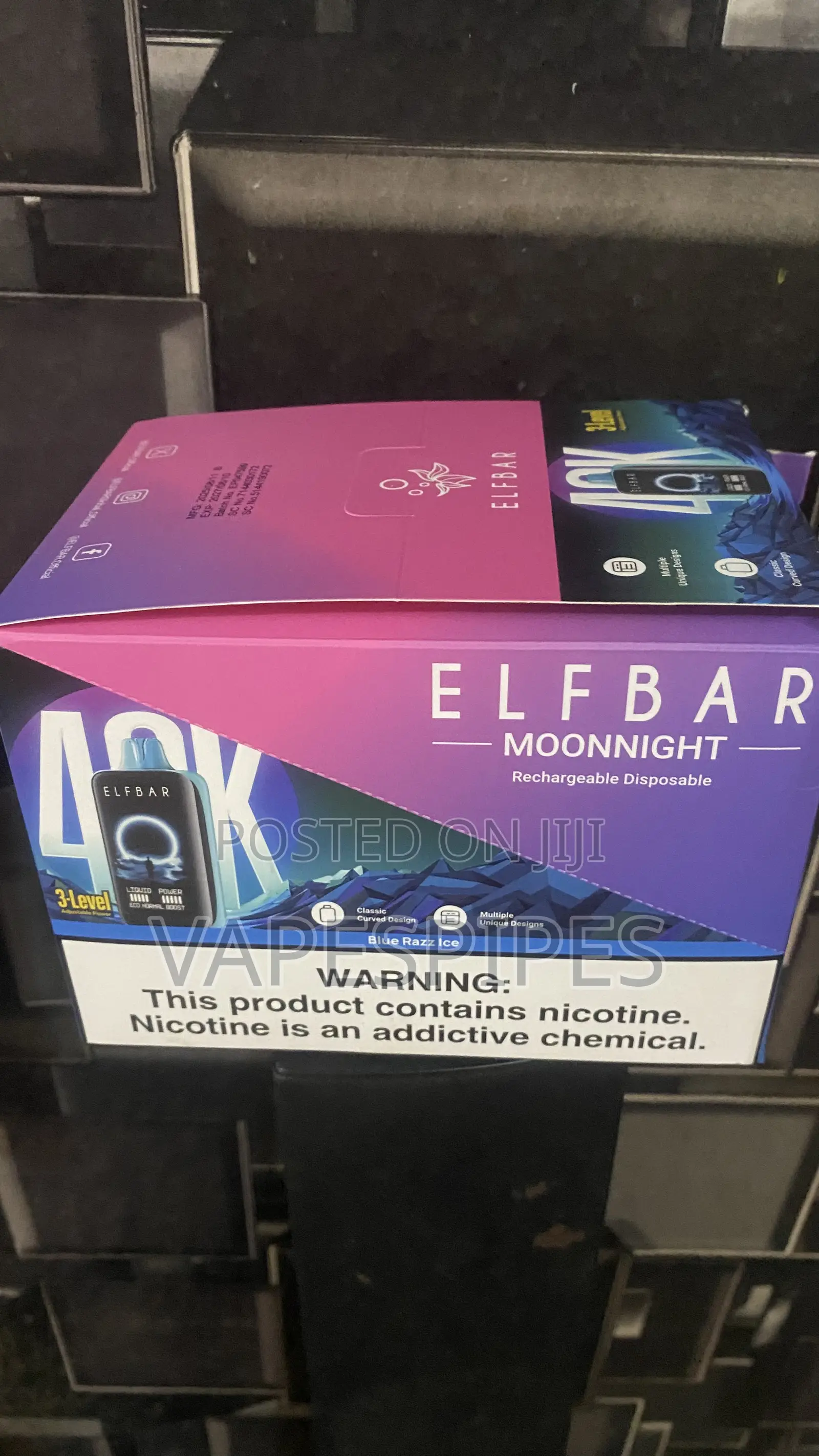 Elf Bar Moon Night Puffs Ice – 5% Nic – Type C Rechargeable in Lekki ...