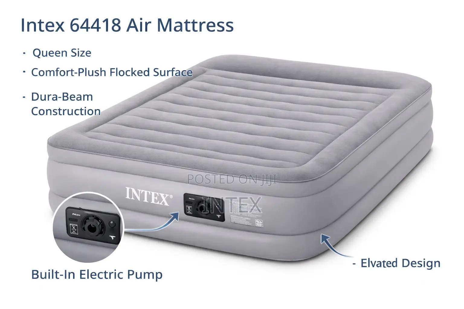 Comfort-Plush Air Mattress With Built-in Electric Pump – Queen in Amuwo ...