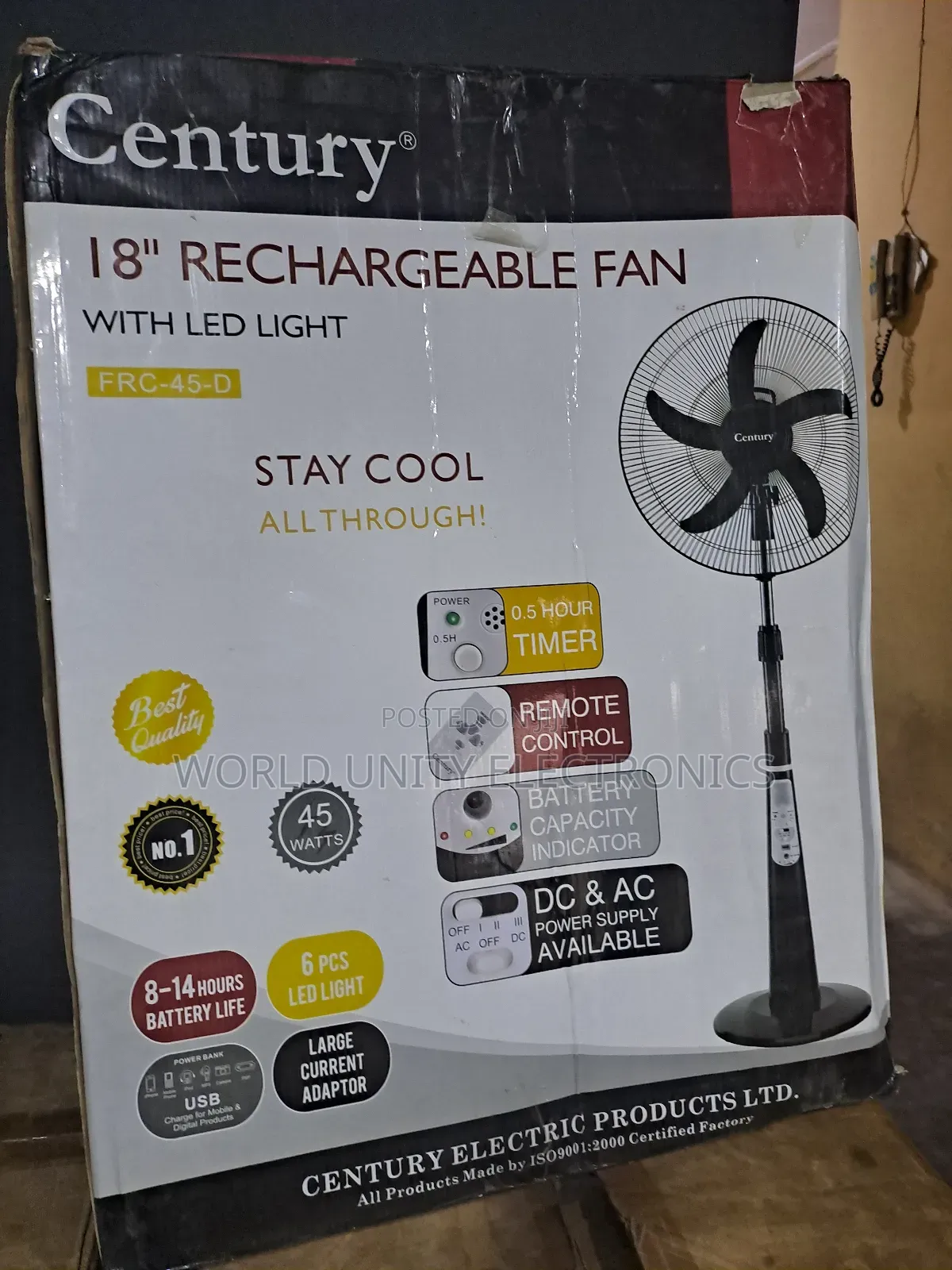 Century Rechargeable Fan With Battery Backup in Badagry - Home ...